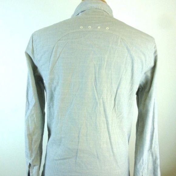 Ralph Lauren Double RL | Shirts | Ralph Lauren Double Rl Rrl Blue Ticking Stripe Western Cotton ...